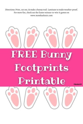 FREE Printable Bunny Footprints For Easter - Mom Hacks 101