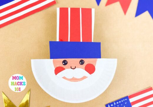Paper Plate Uncle Sam Craft (FREE Template) - Mom Hacks 101