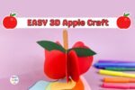 Easy 3D Apple Craft For Kids (Fall Paper Art) - Mom Hacks 101