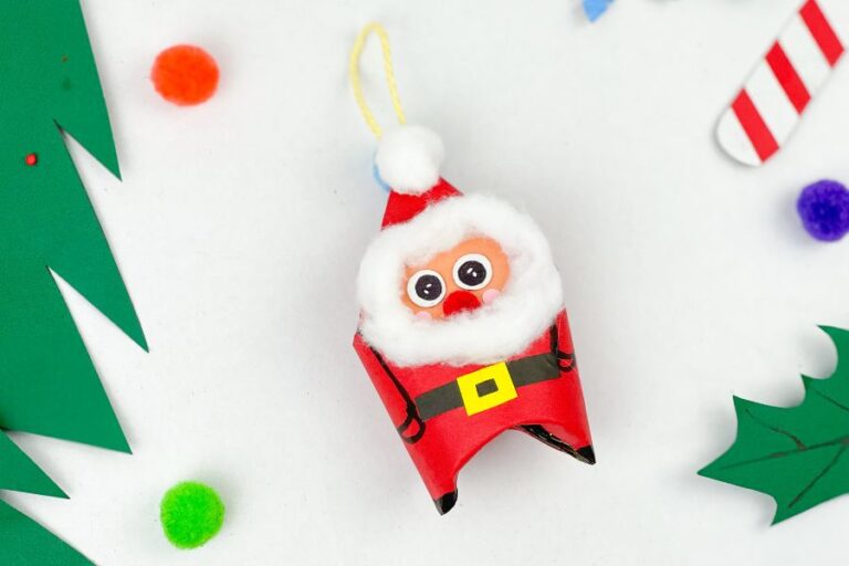 Easy Toilet Paper Roll Santa Ornament Craft For Kids - Mom Hacks 101