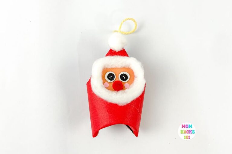 Easy Toilet Paper Roll Santa Ornament Craft For Kids - Mom Hacks 101