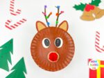 Rudolph Reindeer Paper Plate Craft (EASY) - Mom Hacks 101